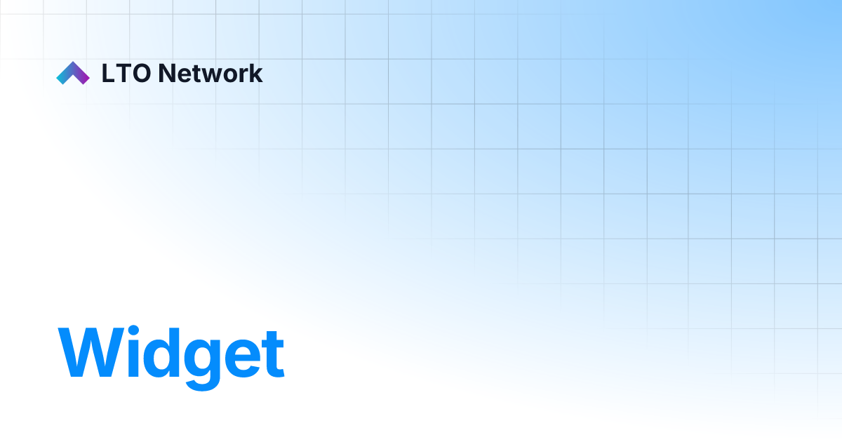 Widget | LTO Network