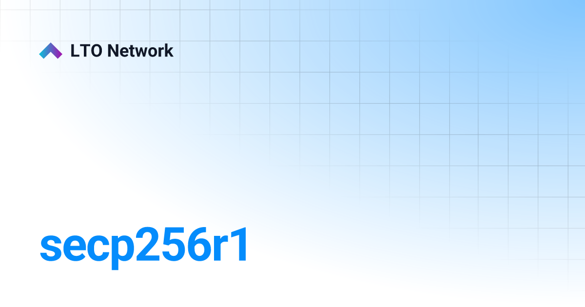 secp256r1 | LTO Network
