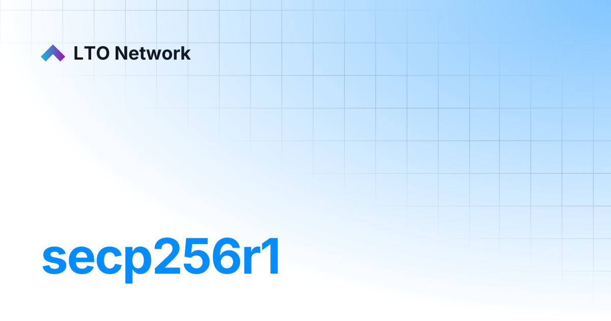 Secp256r1 LTO Network