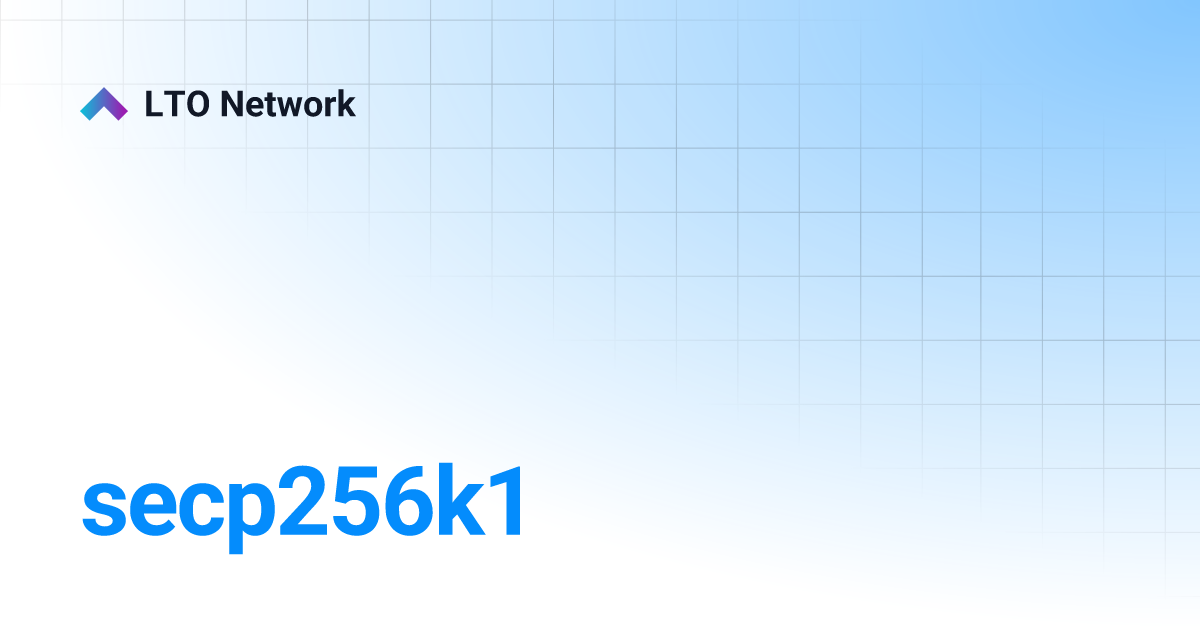 secp256k1 | LTO Network