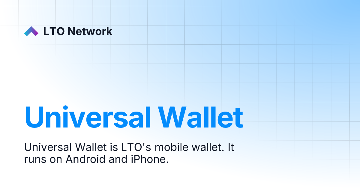 Universal Wallet | LTO Network